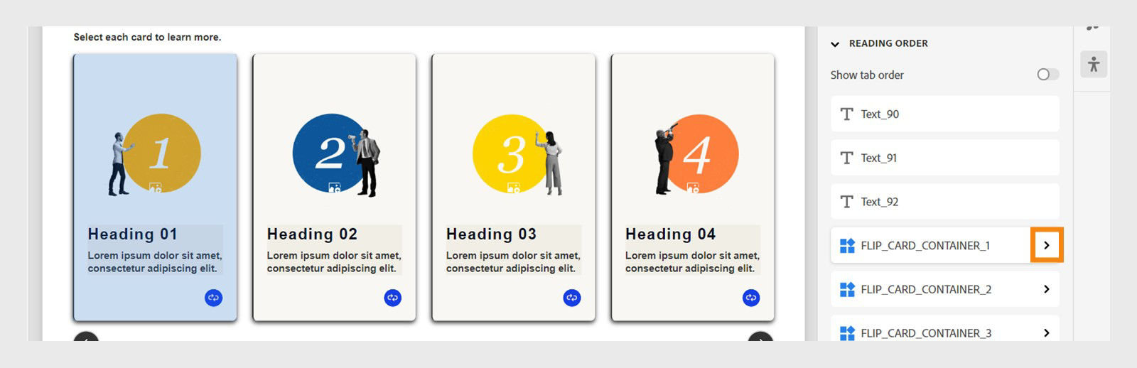 How to make widgets accessible in Adobe Captivate